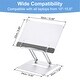 Acrylic Book Stand Adjustable Height Book Holder for Textbook Magazine ...