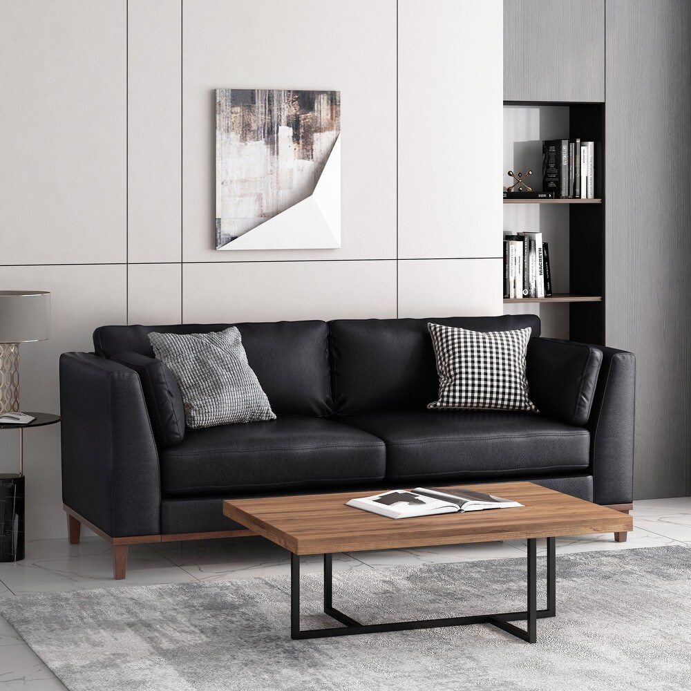 Black Faux Leather Sofas - Bed Bath & Beyond