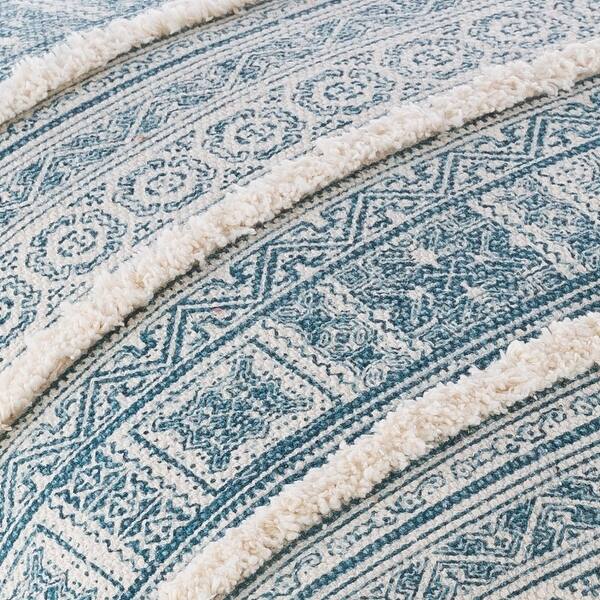 Baruska Handwoven Striped Floor Pillow with Handle - On Sale - Bed Bath ...