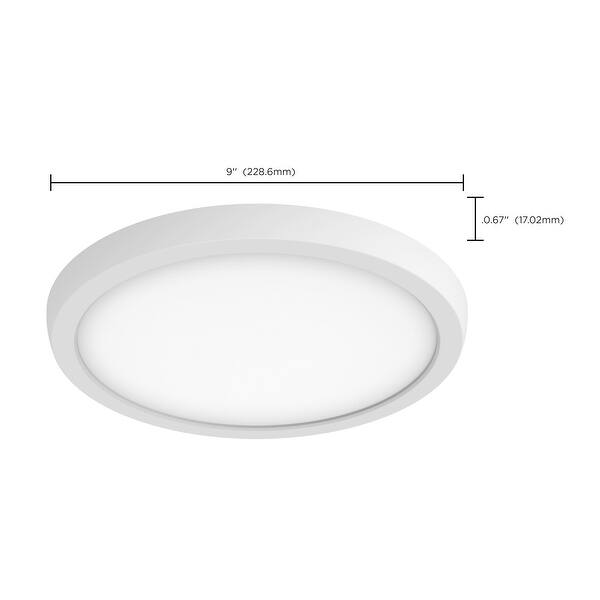 BLINK Pro 13W 9 In LED Fixture 4000K Round Shape White 120/277V - Bed ...