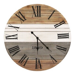 Stratton Home Decor Handcrafted 21" Winston Wall Clock - Multi - Bed ...