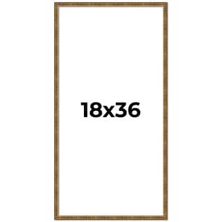 18x36 Frame Gold Solid Wood Picture Frame - Complete Modern Photo - Bed ...