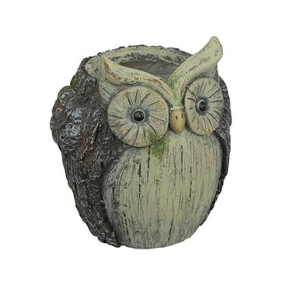 Resin Tree Bark Owl Planter Succulent Flower Pot Home Garden Decor - 10 ...