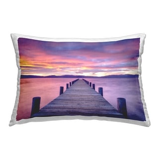 Stupell Purple Sunset Dock Decorative Printed Throw Pillow Design by ...