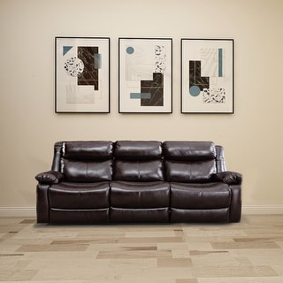 Pu Leather Sectional Reclining Sofa Classic 3 Seat Recliner Sofa Bed