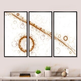 Designart "Live Cell Protein under Microscope" Abstract Framed Canvas ...