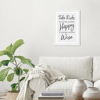 Wynwood Studio 'Happy And Wise' Typography and Quotes White Wall Art ...
