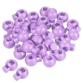 Cord Locks, 100 Pack Ball Spring Toggle Stopper, Light Purple - Light ...