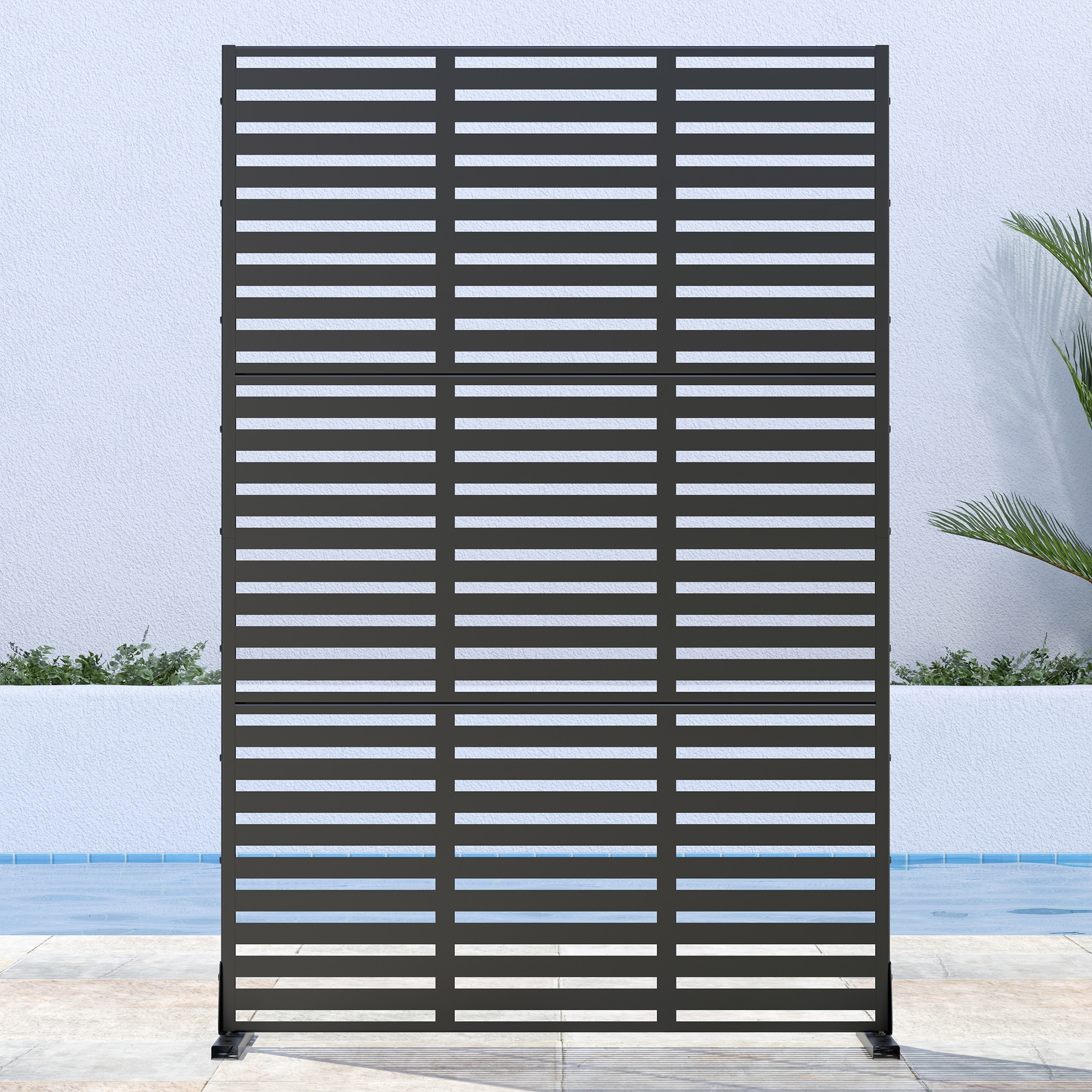 Outdoor Privacy Screen Metal Privacy Screen Panel Free Standing - 72*35 ...