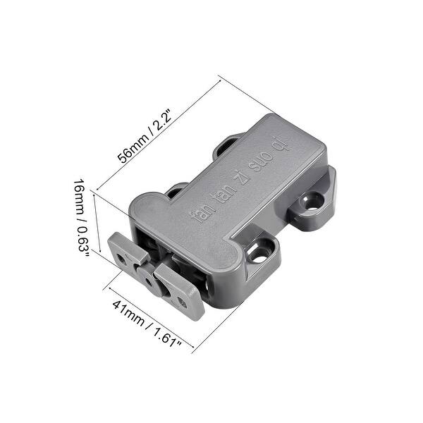 Push Open Latch Rebound Self-Locking Door Touch Catch Lock 2pcs - Gray ...