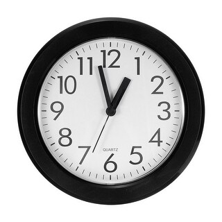 8 Inch Wall Clock, Quartz Battery Operated Silent Round Wall Clocks ...
