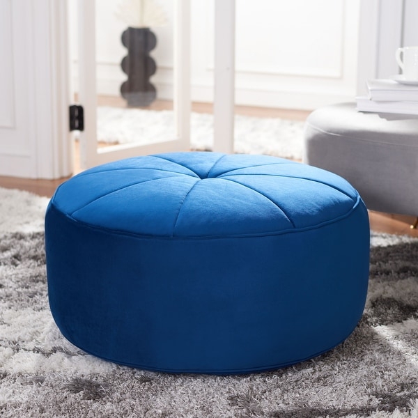 SAFAVIEH Amais Round Velvet Pouf Ottoman On Sale Bed Bath Beyond 33499517