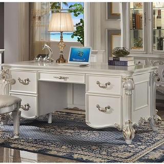Acme Vendome EXECUTIVE WRITING DESK Antique Pearl Finish - Bed Bath ...