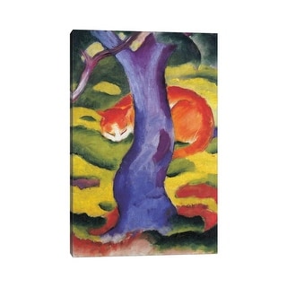 iCanvas "Cat behind tree, 50x70 cm" by Franz Marc Canvas Print - Bed ...
