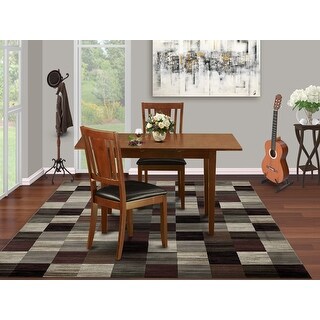 East West Furniture Dinette Set Contains a Rectangle Dining Table and Dining Room Chairs (Chair ...