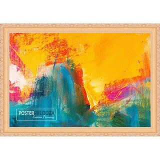 24x17 Traditional Gold Complete Wood Picture Frame with UV Acrylic ...