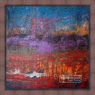 14x14 Traditional Walnut Complete Wood Square Picture Frame with UV ...