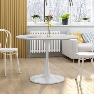 32 Inch Modern Tulip Round Dining Table with MDF Top - 32" x 30" (Dia x ...