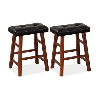 Set of 2 Modern Backless Bar Stools with Padded Cushion - Bed Bath ...