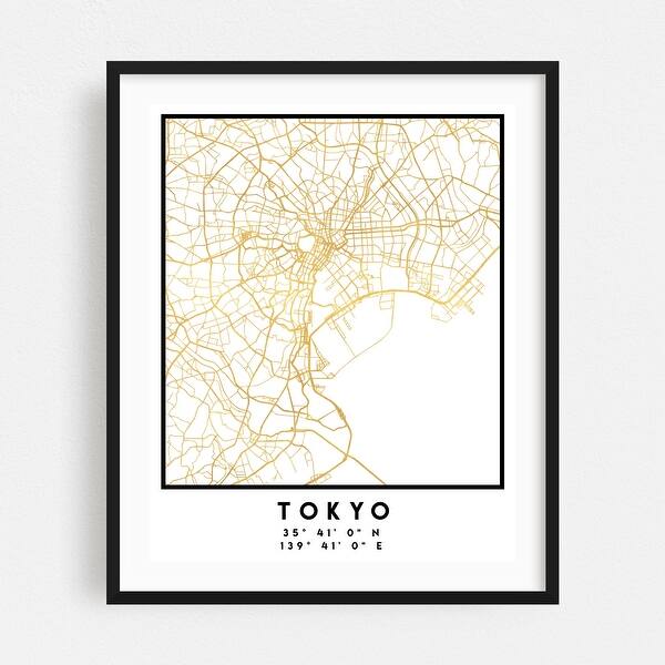 Tokyo Japan Tokyo Street Map Maps Minimal Urban Art Print/Poster - Bed ...