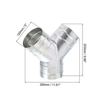 3 Way Duct Splitter Y Connector Air Vent Duct Hose Exhaust Pipe Joint ...