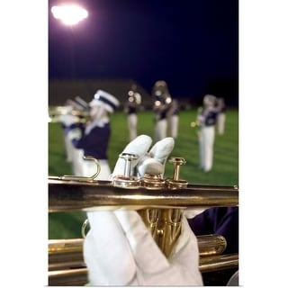 "Hands playing trumpet in marching band" Poster Print - Multi - Bed ...