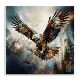 Stupell Intense Eagle Spreading Wings Wall Plaque Art Design By Roozbeh ...