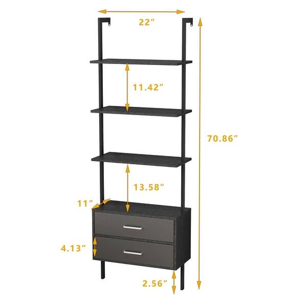 Vertical open space shelf with 2 drawers - Bed Bath & Beyond - 37126355