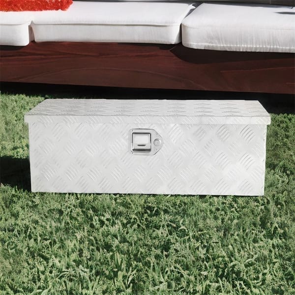 Aluminum Waterproof Tool Box Storage with Side Handle and Lock - N/A ...