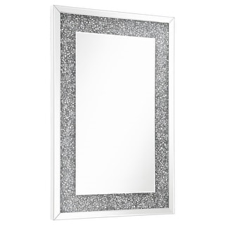 Coaster Furniture Valerie Crystal Inlay Rectangle Wall Mirror - Bed ...
