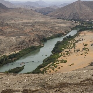 Elevated View Of Kunene River, Angola, Namibia Poster Print (12 X 16 ...