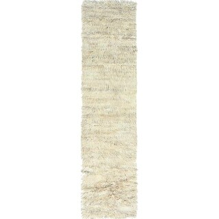 Shahbanu Rugs Beige, Shaggy Moroccan Exotic Texture, Undyed Natural ...