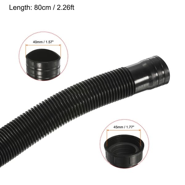 ABS Drain Pipe Expandable Sink Tubing Flexible Drainage Pipe Black ...