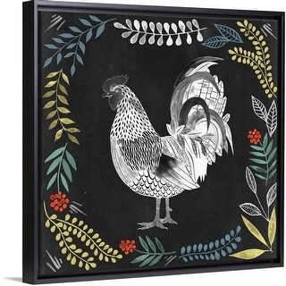 "Chalkboard Farmhouse Collection H" Black Float Frame Canvas Art - Bed ...