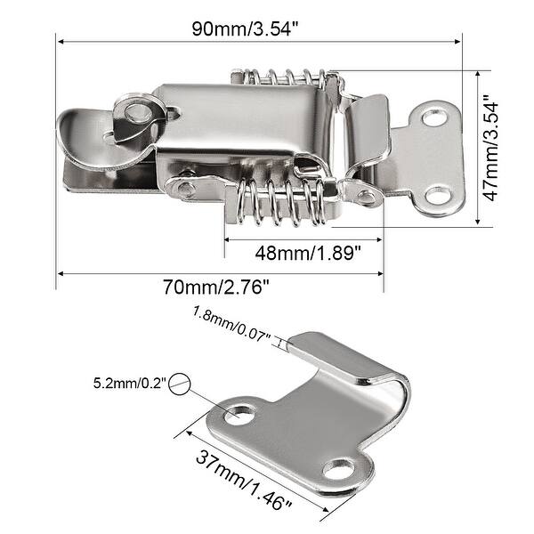 Iron Spring Loaded Toggle Latch Catch Clamp 90mm Length - 90mm,1 pcs ...