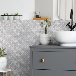 Merola Tile Hudson Tangier Denim Blue 12-3/8" x 12-3/8" Porcelain Floor ...