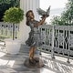 Design Toscano Girl Destiny and Dove Bronze Garden Statue - Bed Bath ...