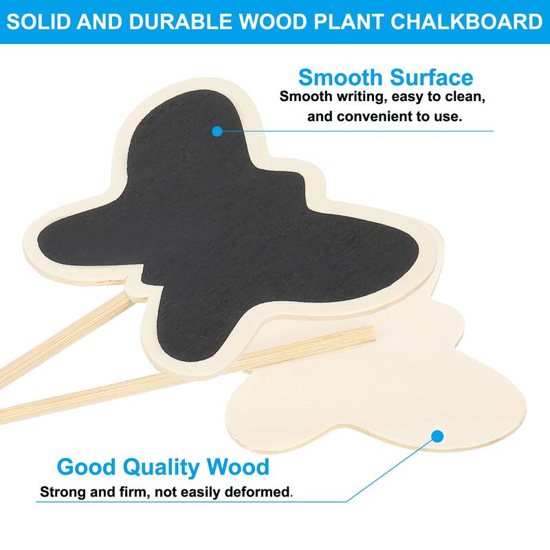 Mini Chalkboard Signs with Easel Stand, Black Butterfly Shape, 6.9"x3.1 ...