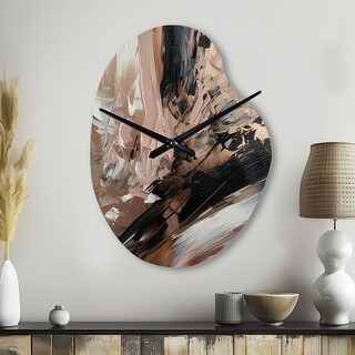 Designart - Brown And Black Beyond Boundaries II - Abstract Large Wall ...