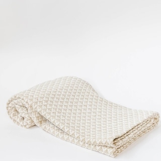 Woven Cream And Mustard Yellow Cotton Throw - Bed Bath & Beyond - 40299519