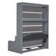 Queen Size Murphy Bed with Bench and Removable Cushion, Modern Wall Bed ...