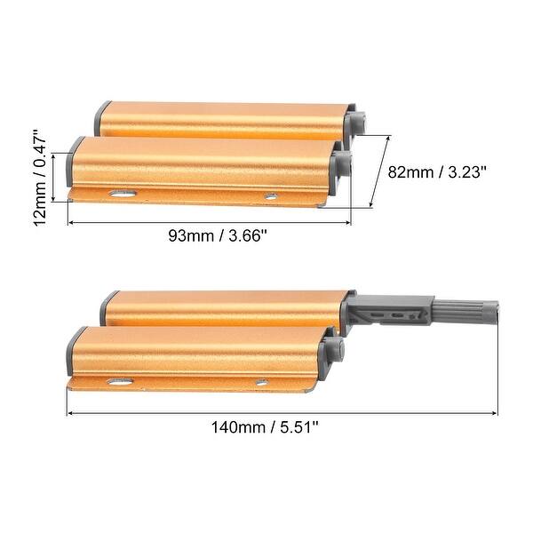 2Pack Double Push to Open Door Latch, Aluminum Magnetic Push Latches ...