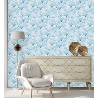 Light Blue Pattern Wallpaper Peel and Stick and Prepasted - Bed Bath ...