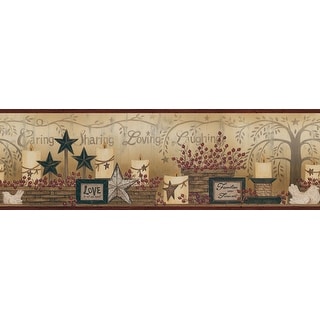 Caring Candles Dark Red Border - 6in x 180in x 0.025in - Bed Bath ...