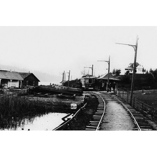 The Seattle Renton and Southern train Black and White Gallery Wrapped ...