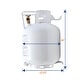 Flame King 20LB Horizontal Propane Cylinder Tank with Valve and Gauge ...
