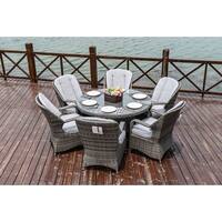 7-piece Outdoor Dining Set Round Table with Chairs by Moda Furnishings ...