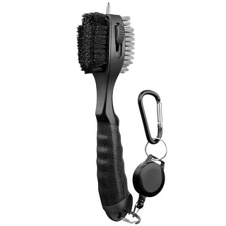 3-in-1 Golf Club Brush Dual-sided Cleaner with Zipper Carabiner - Bed ...