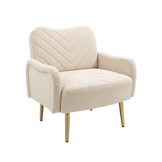 Velvet Chair with tapered legs and velvet fabric upholstery, Accent ...