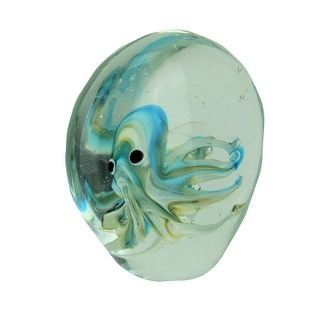 Captive Blue / Green Octopus Art Glass Paperweight - Bed Bath & Beyond ...